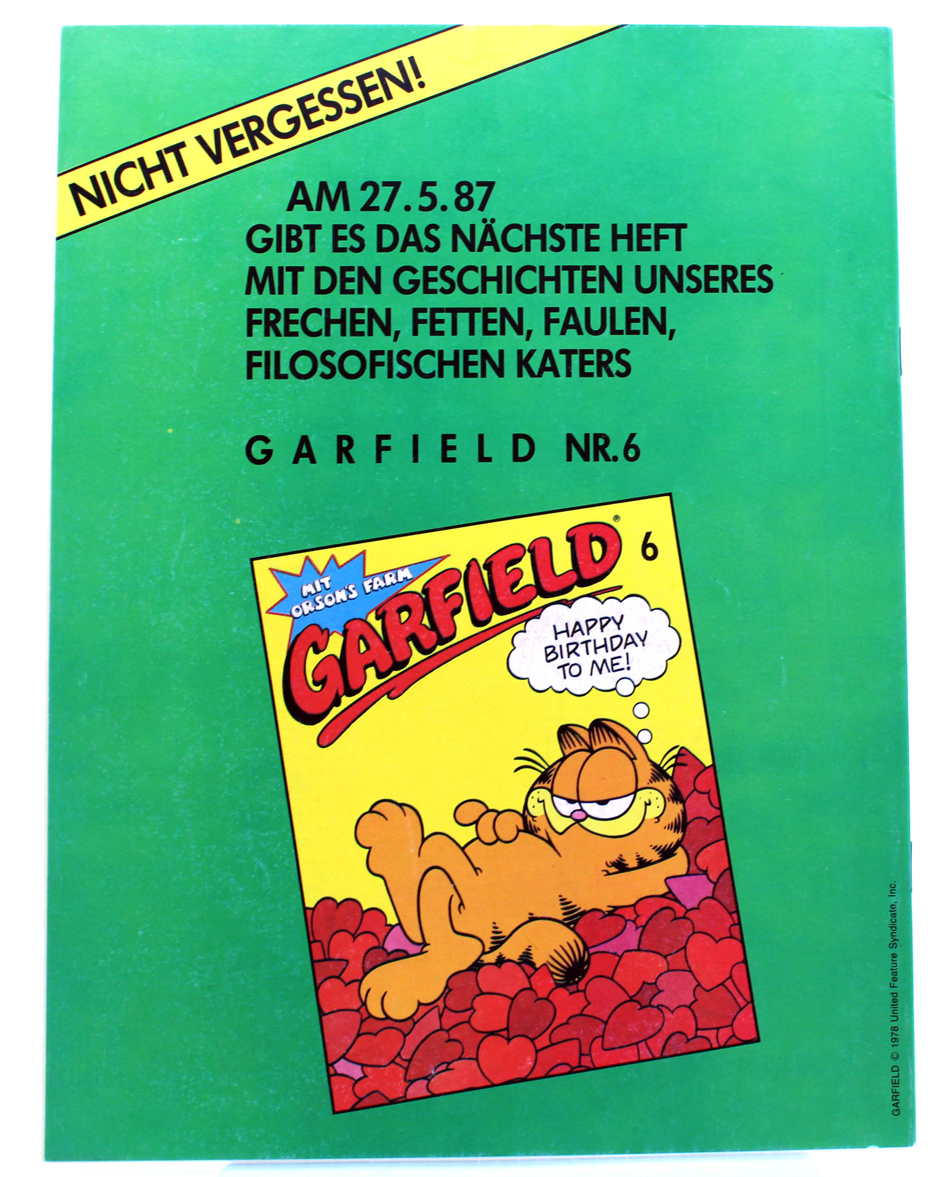 Hoppla - great stuff! - Garfield Comic Magazin Nr. 5 (1987): Na Endlich ...